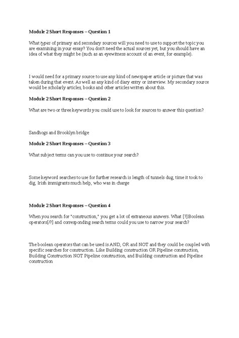 Walter Lawrence HIS 200 Applied History 2 Module 2 Short Responses