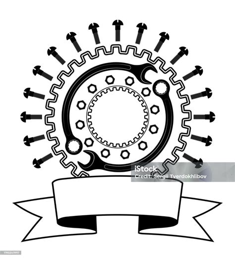자동차 서비스 및 차고용 로고 또는 엠블럼 고품질 자동차 수리 및 유지 보수 개선에 대한 스톡 벡터 아트 및 기타 이미지 개선 검은색 고전 양식 Istock