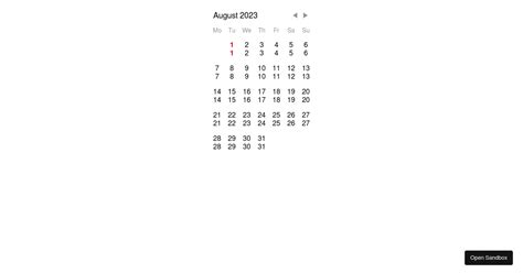 Workout Calendar Attempt Forked Codesandbox Workout Calendar Attempt Forked Codesandbox