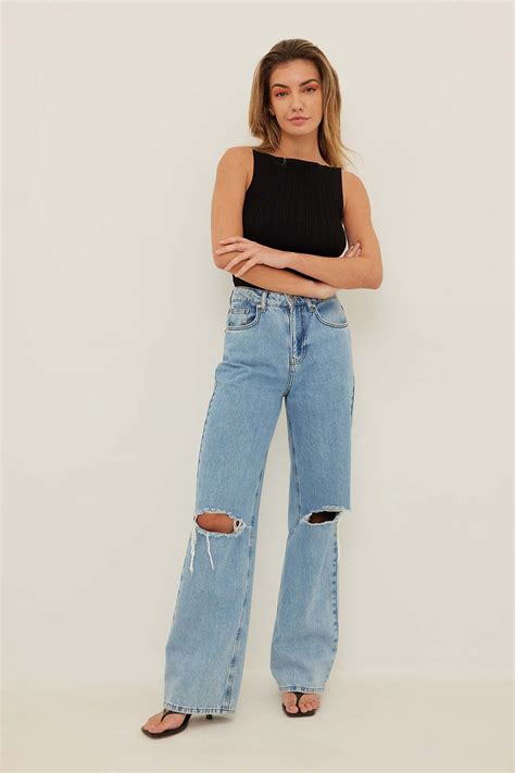 Fine Knitted Sleeveless Top Black Na Kd