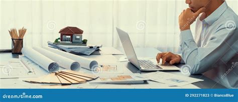 Interior Architect Designer At Table Designing House Interior Insight