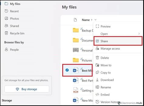 How To Share Files And Folders In Onedrive
