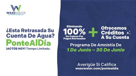 Wssc Water On Twitter Ponte Al Dia Con Tu Factura De Agua Ahora
