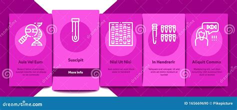 Paternity Test Dna Onboarding Elements Icons Set Vector Stock Vector