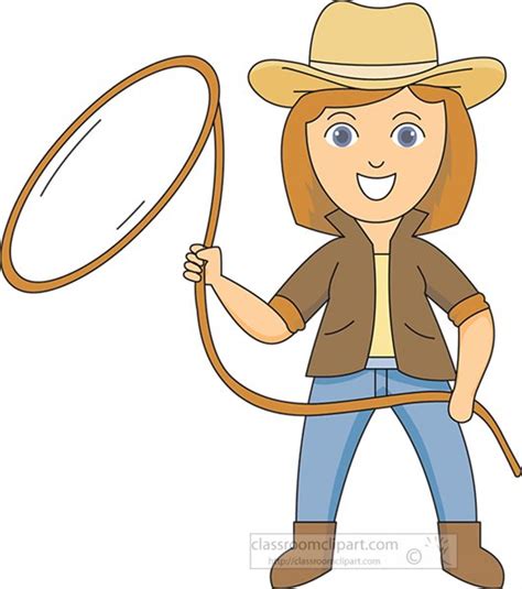 Cowgirl Rope Lasso Clipart