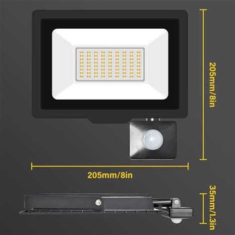 Projecteur Led Exterieur2pcs 50w Projecteur Exterieur Avec Détecteur