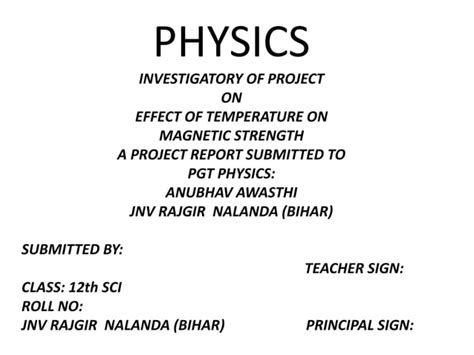PHYSICS PROJECT Pptx