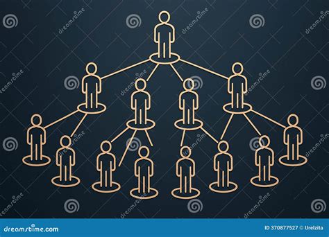 Hierarchy Diagram Icon Doodle Illustration Cartoon Vector
