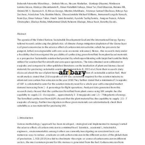 Green Mediated Ferrofluid As A Probable Biofuel Base For Sustainable