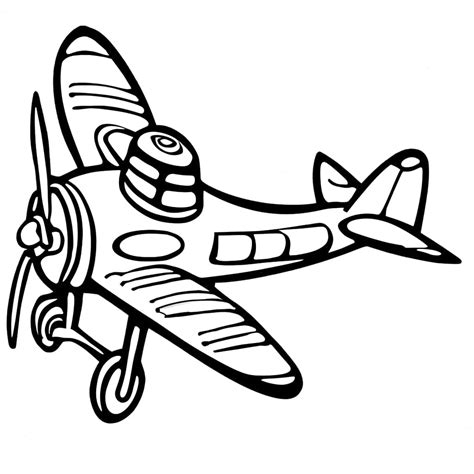Propeller Plane Coloring Pages Coloringlib