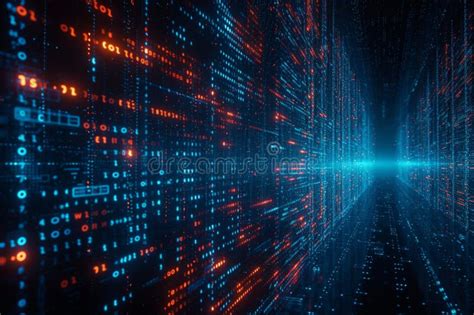 Binary Digit Matrix Streaming Data Forms Abstract Digital Background