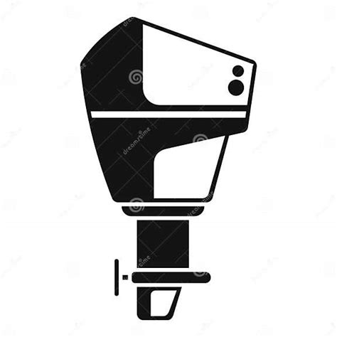 Boat Motor Engine Icon Showing Powering Watercraft Stock Vector
