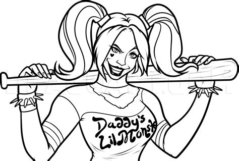 Easy Harley Quinn Drawing