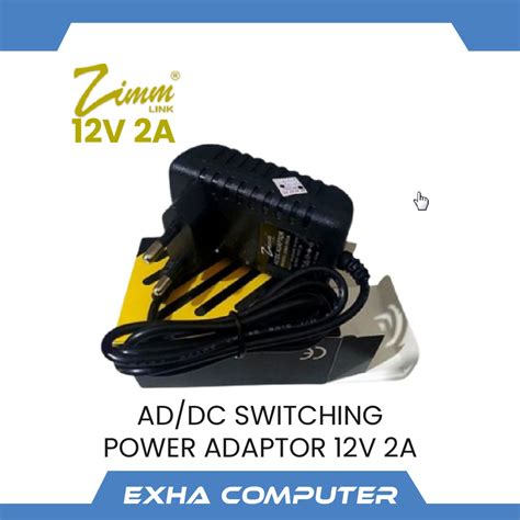 Jual Adaptor Dc 12v 2a Zimmlink Adaptor 12v 2a Dan 9v 2a Shopee Indonesia