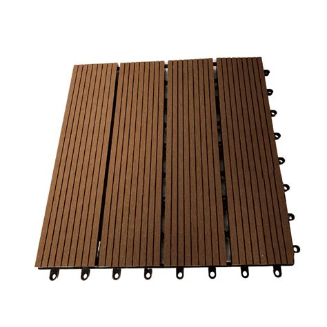 Deck Modular Em Wpc 30x30 Cor Ipê 1m ² 11 Peças