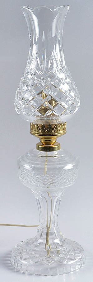 Hurricanes 2 Piece Electric Hurricane Lamp By Waterford Crystal