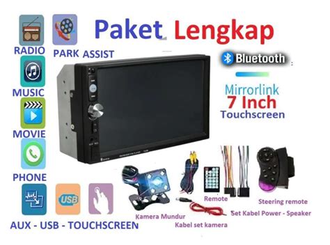 Jual Paket Lengkap Tape Mobil Head Unit Mobil 7 Inch Touch Screen Multimedi Di Seller Carlos
