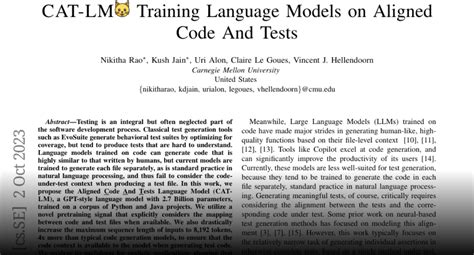 Paper Page Cat Lm Training Language Models On Aligned Code And Tests