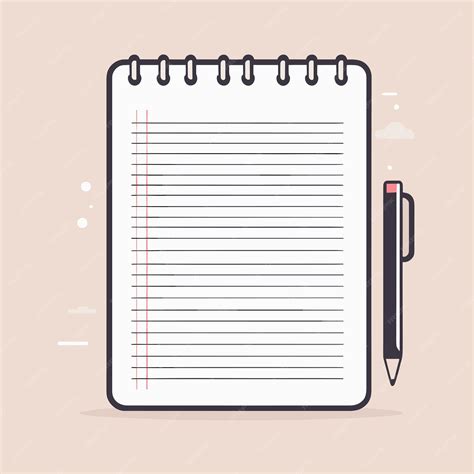 Premium Vector Notepad Vector Illustration Clipart Drawing
