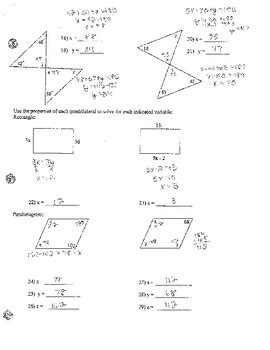 Geometry Midterm Review Key By Counting Corner TPT