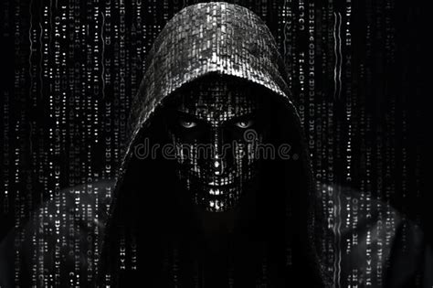 Ai Generated Illustration Of A Man Surrounded By Binary Code Lines The