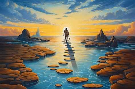 Premium AI Image A Series Of Footsteps In Different Directions
