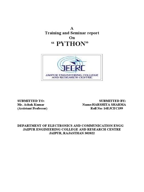 report on python pdf scope computer science parameter computer