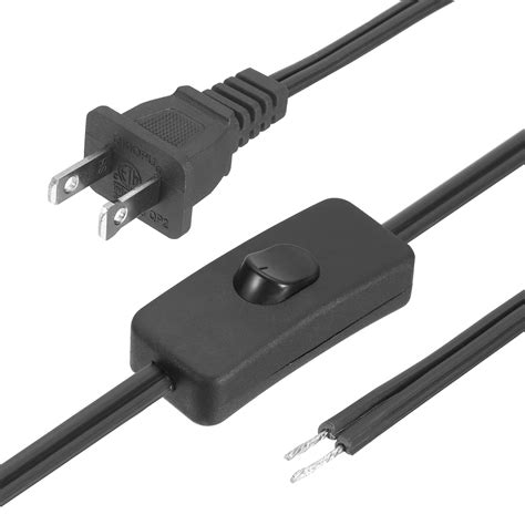 Uxcell Lamp Replacement Cord With Inline On Off Switch 12ft 2a 250v Light Wire With Plug For