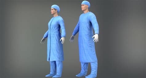 외과 의사 캐릭터 3d 모델 199 Max Fbx Obj Free3d