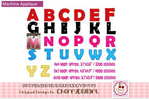 Letters Monograms Alphabet Applique Machine 3261302