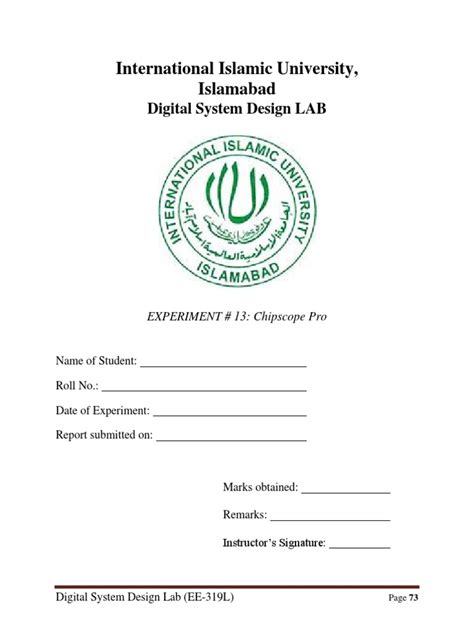 Dsd Lab 13 Handout Pdf Field Programmable Gate Array Digital