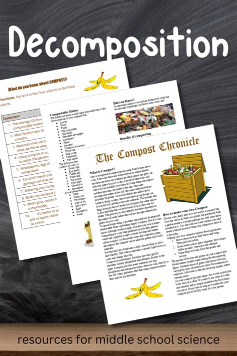 Decomposition Unit Plan For Middle School Science Just Add H2o