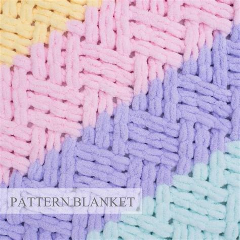 Loop Yarn Pattern Triple Weave Pattern Criss Cross Blanket Etsy In
