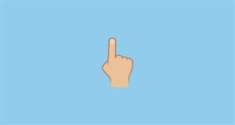 Backhand Index Pointing Up Medium Light Skin Tone Emoji On