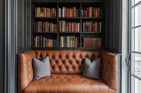 책장 아래 소파