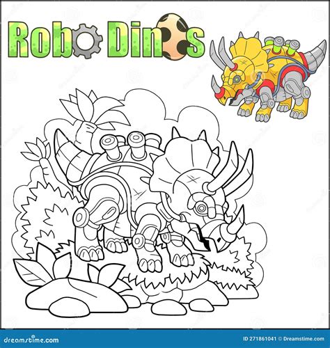 Cartoon Robot Dinosaur Stock Vector Illustration Of Technology 271861041