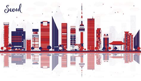 El Horizonte De La Ciudad De Seúl Corea Del Sur Con Edificios De