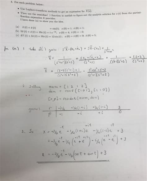 Solved For Each Problem Below Use Laplace Transform Chegg