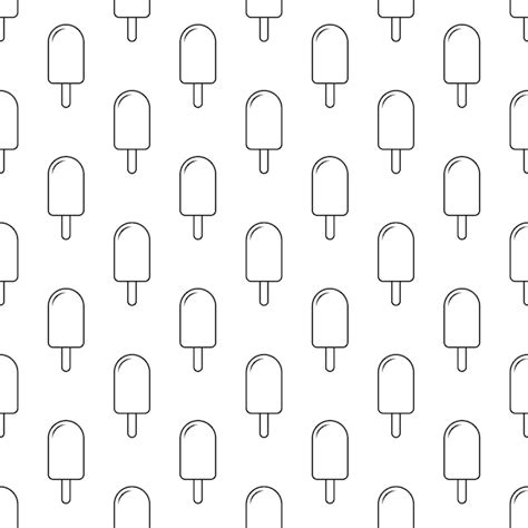 Premium Vector Ice Cream Seamless Doodle Pattern Vector Illustration