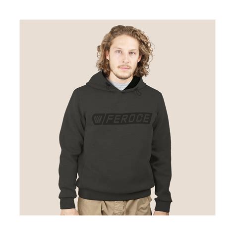 Sweat à Capuche Confort Gris Anthracite Feroce