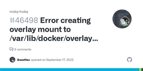 Error Creating Overlay Mount To Var Lib Docker Overlay2 Init