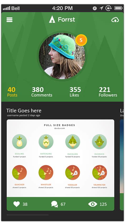 Forrst Mobile App UI Design On Behance