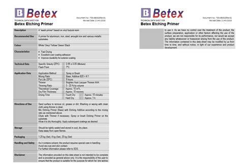 Betex 4 Kg Etching Primer Set Eezee