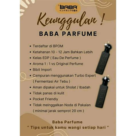 Jual BABA Parfum 100 Original Parfum Pria Dan Wanita Parfum Non