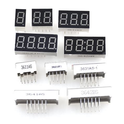 5 Pcs 0 36 Inch Led Display 7 Segment 1 Bit 2 Bit Grandado