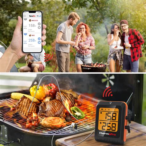 ThermoPro Bluetooth Dual Probe Digital Meat Thermometer Black TP920W