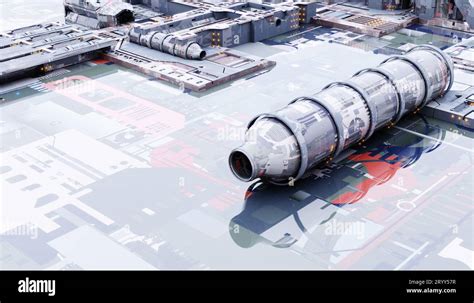 Space Military Base With Innovative Construction Technology Background