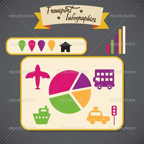 Infografías del transporte Vector de stock por yupiramos