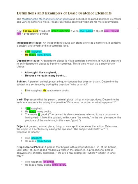 Understanding Sentence Structure A Guide To Identifying Key Elements