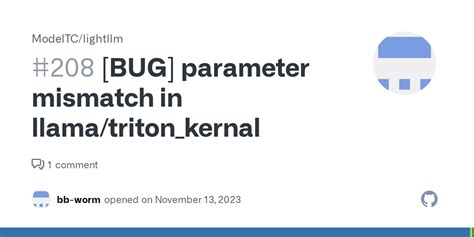 BUG Parameter Mismatch In Llama Triton Kernal Issue ModelTC Lightllm GitHub